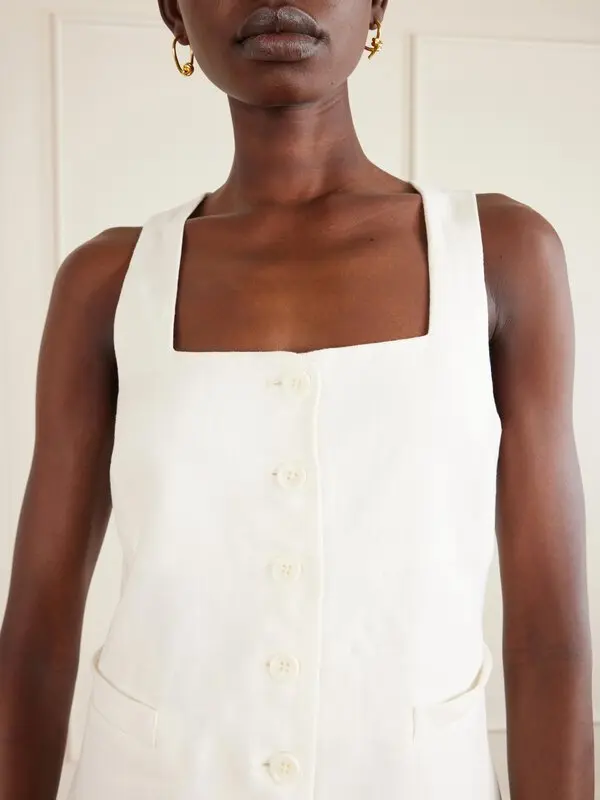 Faithfull The Brand Jacques Linen Mini Dress - White