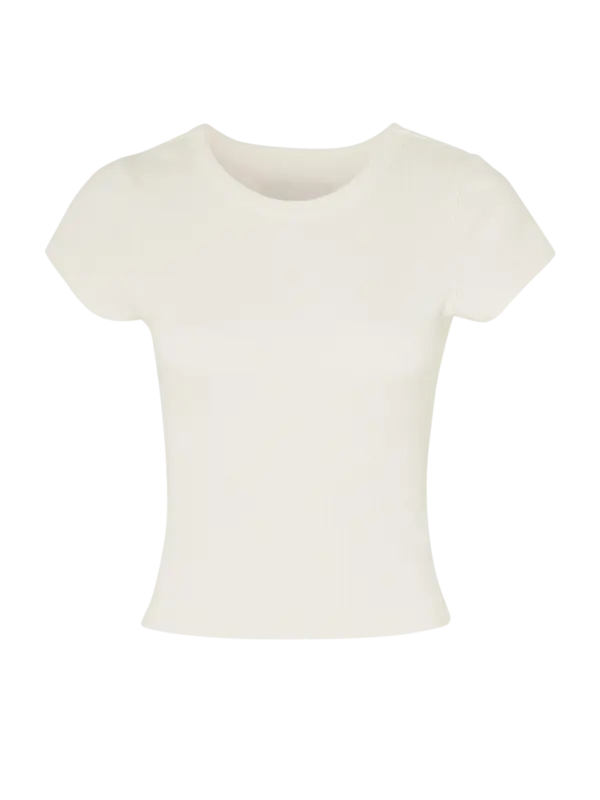 Citizens Of Humanity Nello Cropped Ribbed T-shirt - White