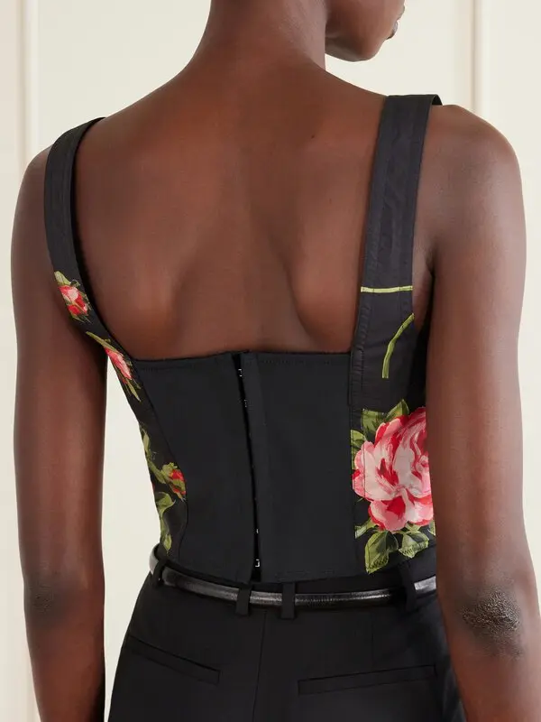 Dolce & Gabbana Floral-print Bustier Top