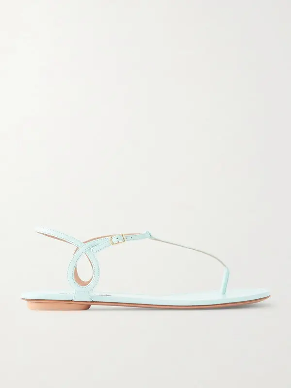 AQUAZZURA Almost Bare Leather Sandals - Blue