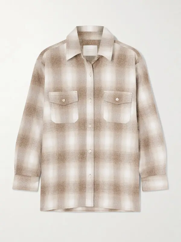 Citizens Of Humanity Kota Checked Cotton-flannel Shirt - Neutrals
