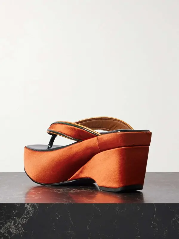 Dries Van Noten Satin Platform Sandals