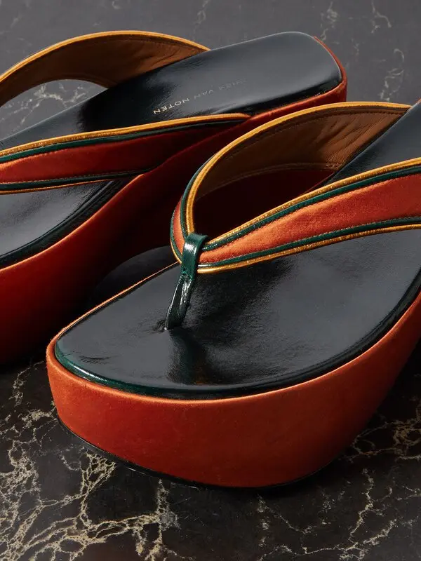Dries Van Noten Satin Platform Sandals