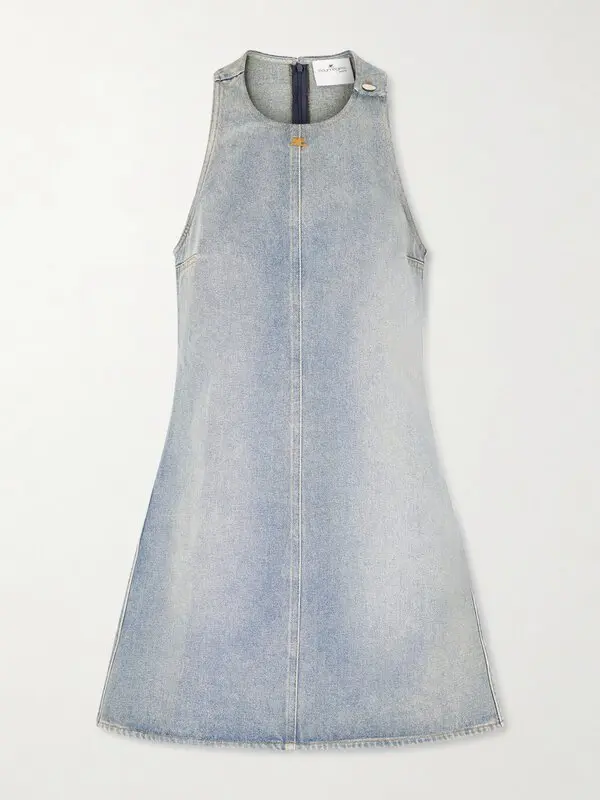 COURREGES Courrèges Heritage Denim Mini Dress - Blue