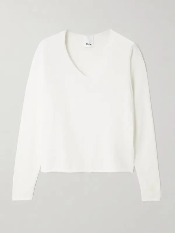 ALLUDE Cotton And Cashmere-blend Sweater