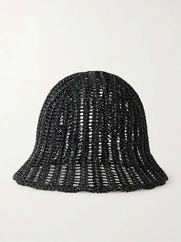 Brunello Cucinelli Woven Bucket Hat - Black