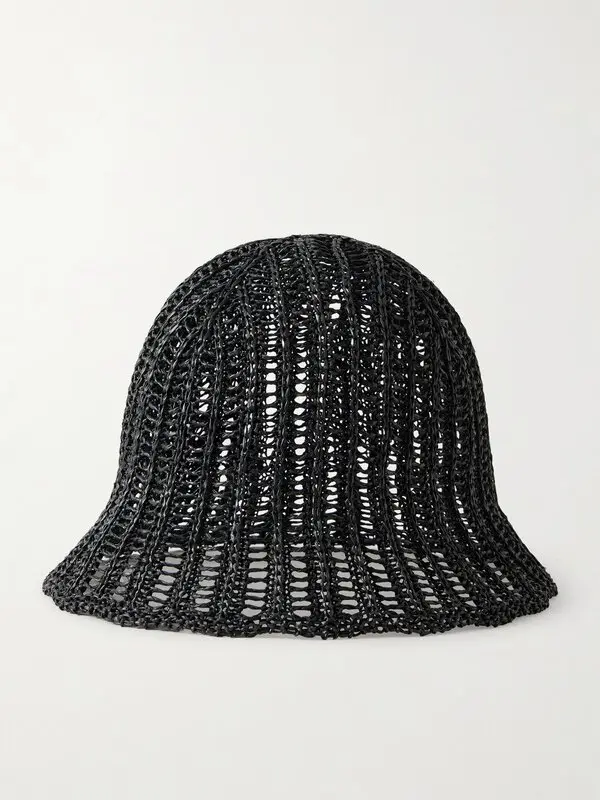 Brunello Cucinelli Woven Bucket Hat - Black