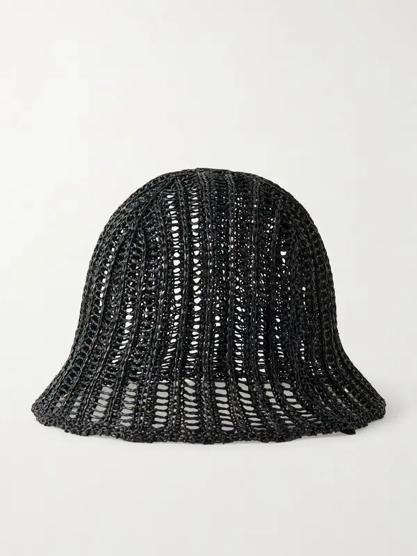Brunello Cucinelli Woven Bucket Hat - Black