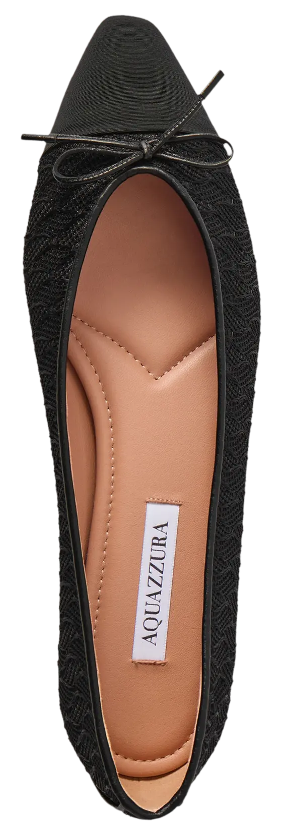 AQUAZZURA Gioia Crocheted Ballet Flats - Black