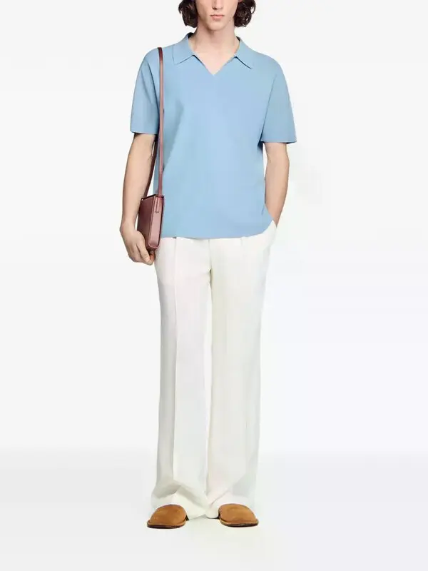 Sandro Stretch Knit Polo Shirt