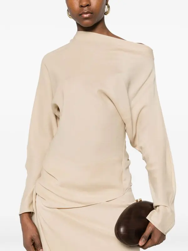 CORTANA Isolde Silk Top - Beige