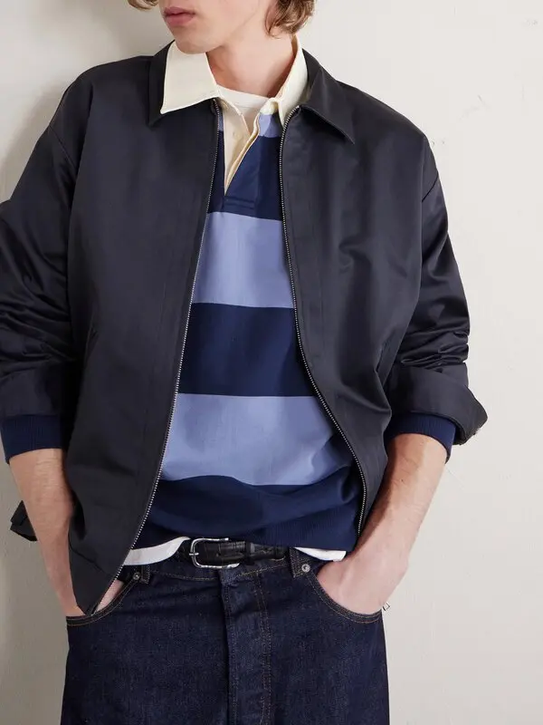 Nn07 David 30043 Striped Organic Cotton Polo Shirt - Blue