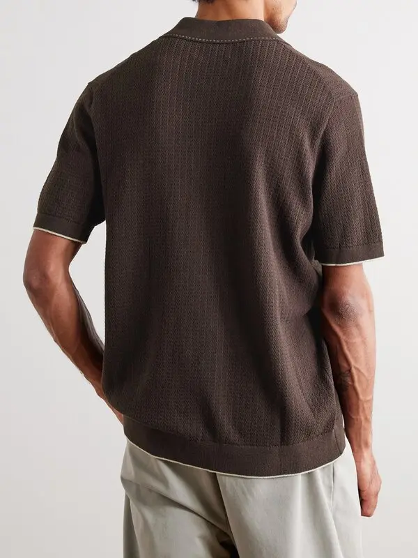 Nn07 Nalo 60039 Open-knit Cotton Shirt