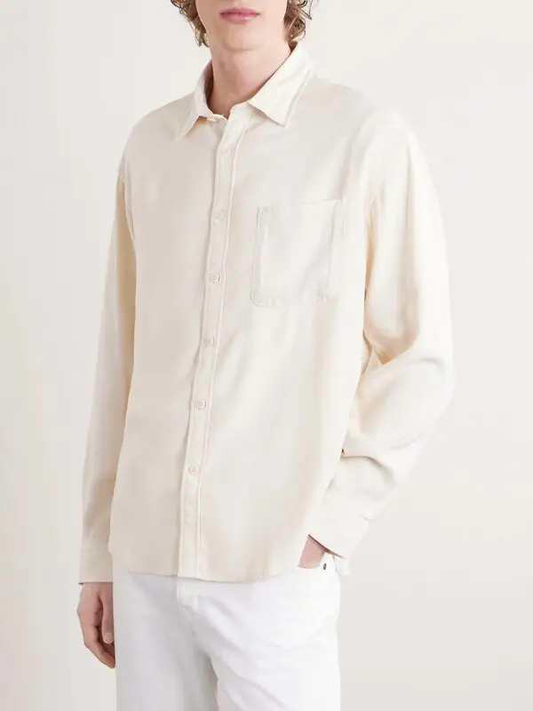 Nn07 Deon 5027 Lenzing™ Ecovero™-blend Shirt - Neutrals