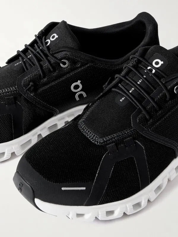 On Cloud 6 Rubber-trimmed Mesh Slip- Sneakers - Black