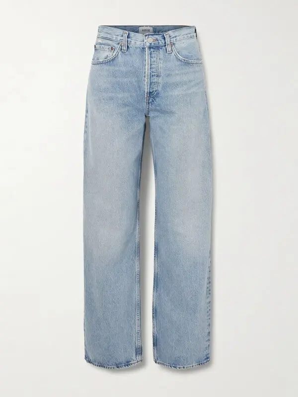 AGOLDE Arc Mid-rise Wide-leg Jeans - Blue