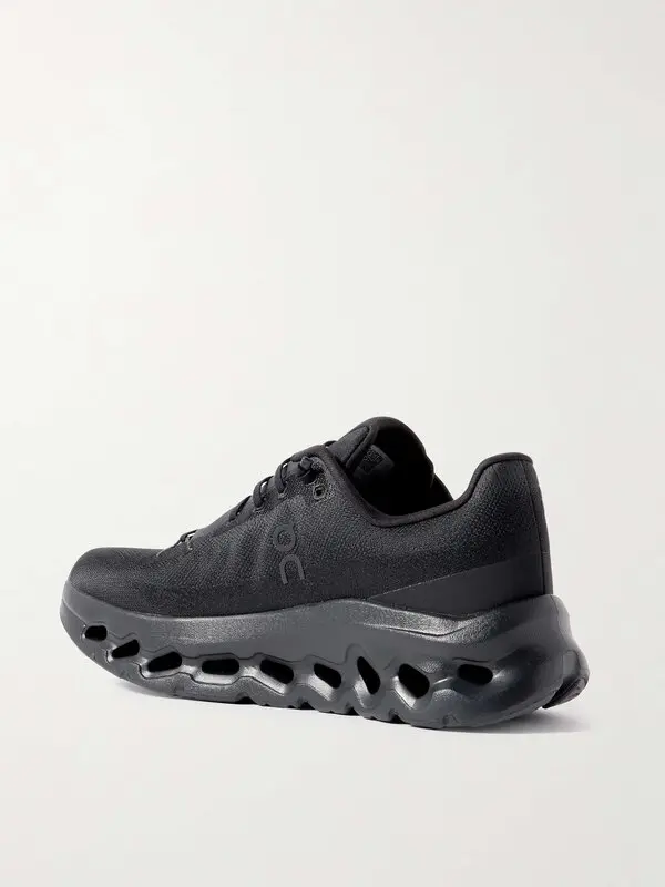 On Cloudtilt Stretch-knit Sneakers - Black