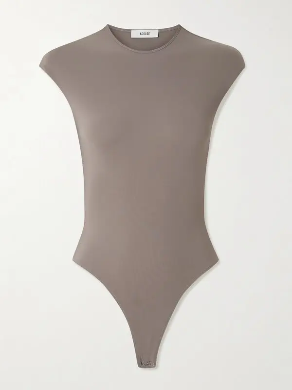 AGOLDE Agata Stretch-jersey Bodysuit - Brown