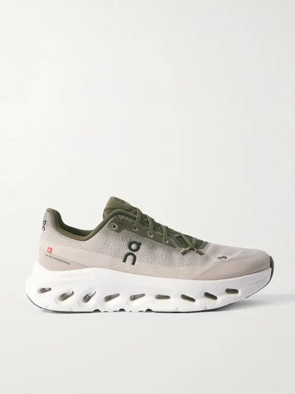 On Cloudtilt Stretch-knit Sneakers - Green