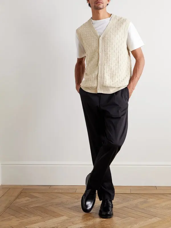 Nn07 Reece 6600 Pointelle-knit Organic Cotton Vest