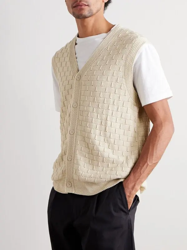 Nn07 Reece 6600 Pointelle-knit Organic Cotton Vest