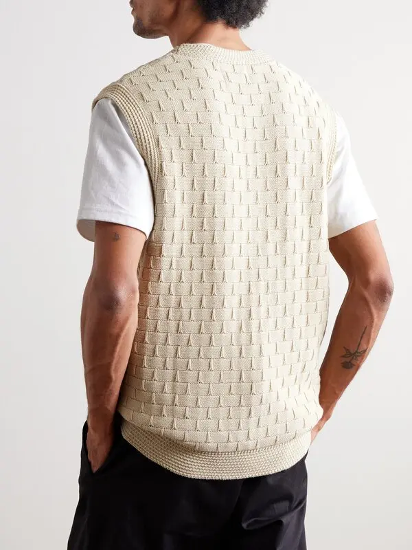Nn07 Reece 6600 Pointelle-knit Organic Cotton Vest