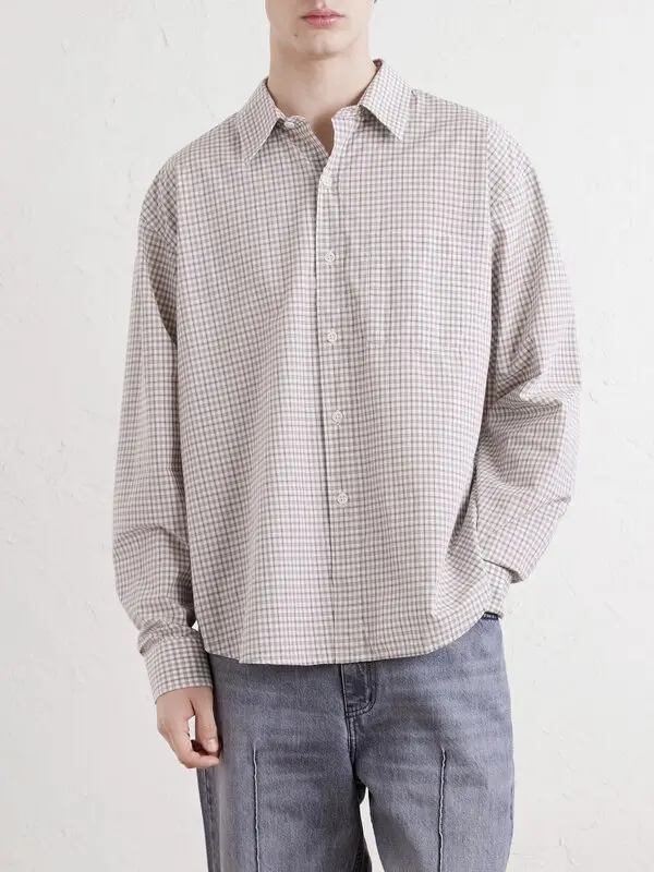 MFPEN Executive Checked Cotton-poplin Shirt