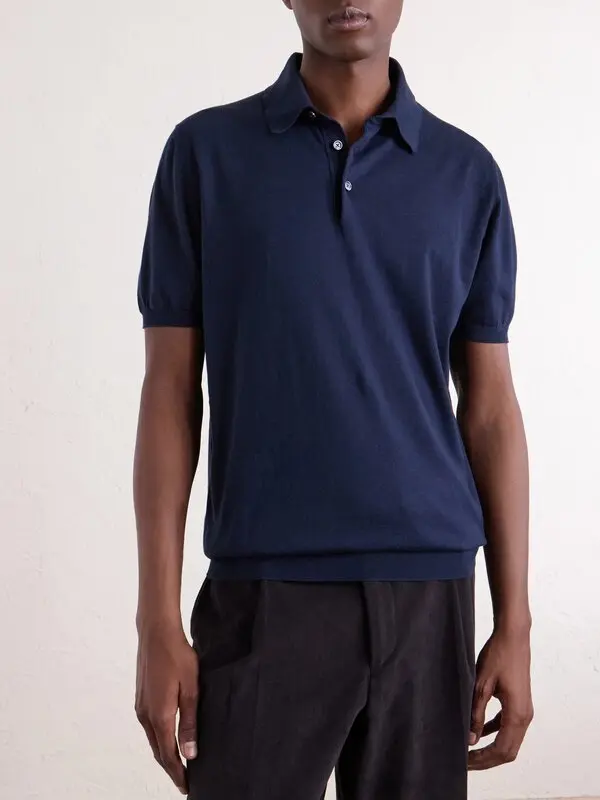 Kiton Cotton Polo Shirt - Blue