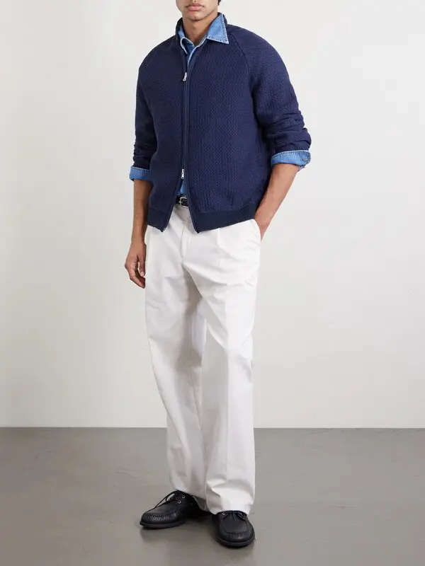 Inis Meáin Tonnta Merino Wool, Baby Alpaca And Silk-blend Bomber Jacket