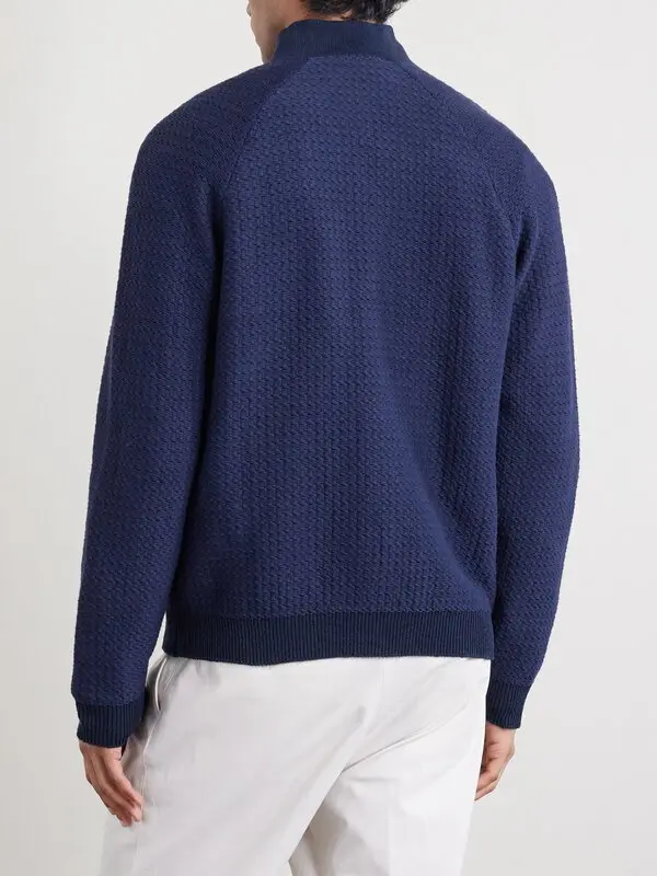 Inis Meáin Tonnta Merino Wool, Baby Alpaca And Silk-blend Bomber Jacket