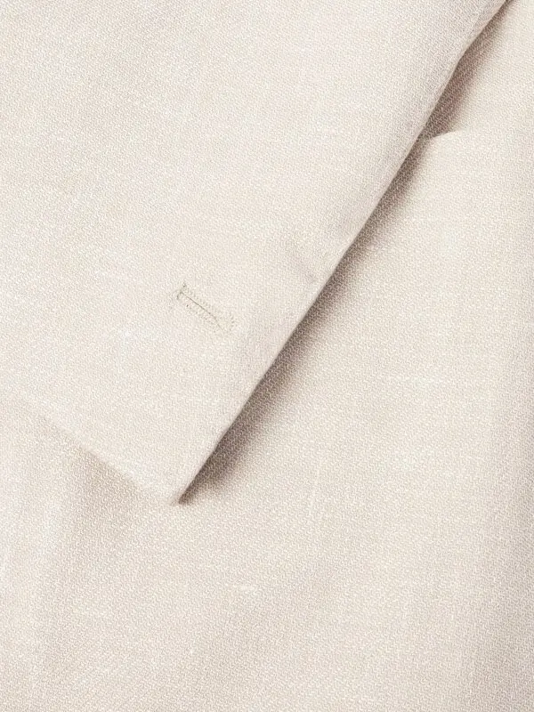 Eleventy Stretch Linen, Wool And Silk-blend Suit Jacket - Neutrals