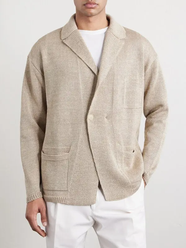 Inis Meáin Linen Cardigan - Neutrals