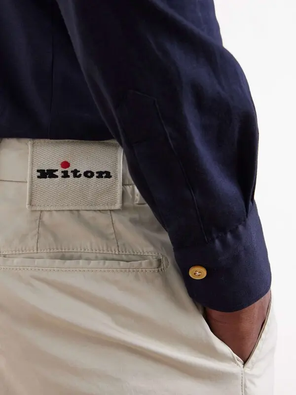 Kiton Straight-leg Stretch-cotton Trousers