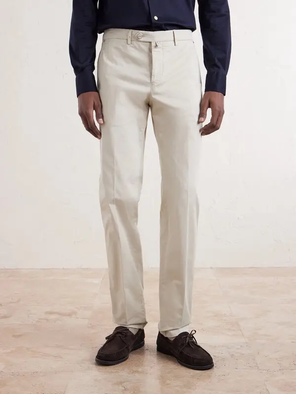 Kiton Straight-leg Stretch-cotton Trousers