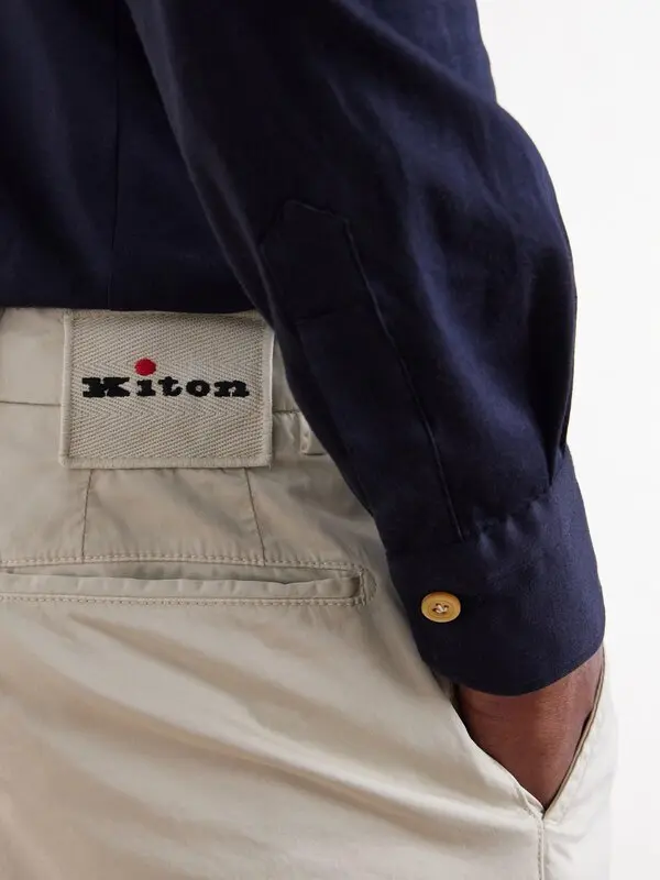 Kiton Straight-leg Stretch-cotton Trousers