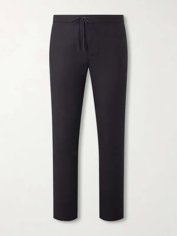 MAISON MARGIELA Slim-fit Virgin Wool-twill Drawstring Trousers - Black