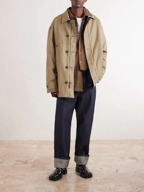 MAISON MARGIELA Oversized Padded Cotton-gabardine Jacket