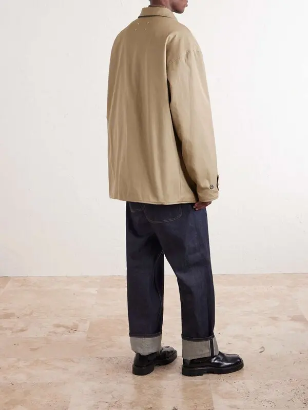 MAISON MARGIELA Oversized Padded Cotton-gabardine Jacket
