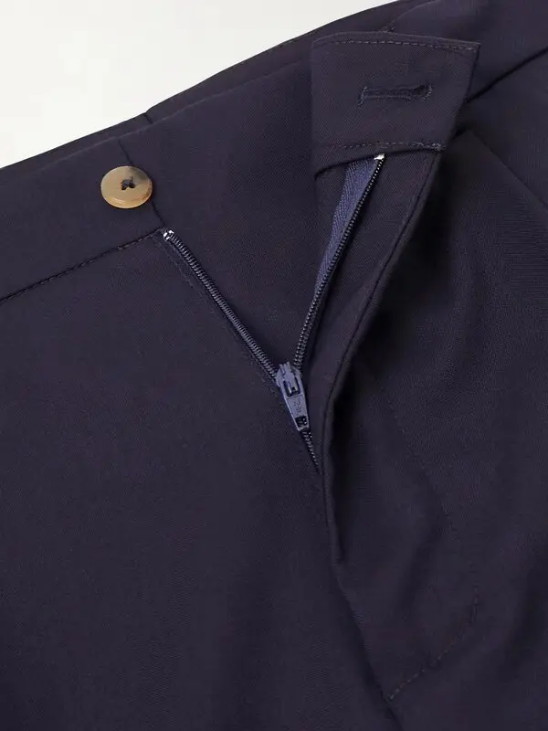 De Bonne Facture Straight-leg Pleated Super 130s Wool Suit Trousers