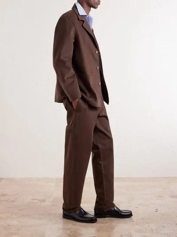 De Bonne Facture Straight-leg Cotton-twill Trousers