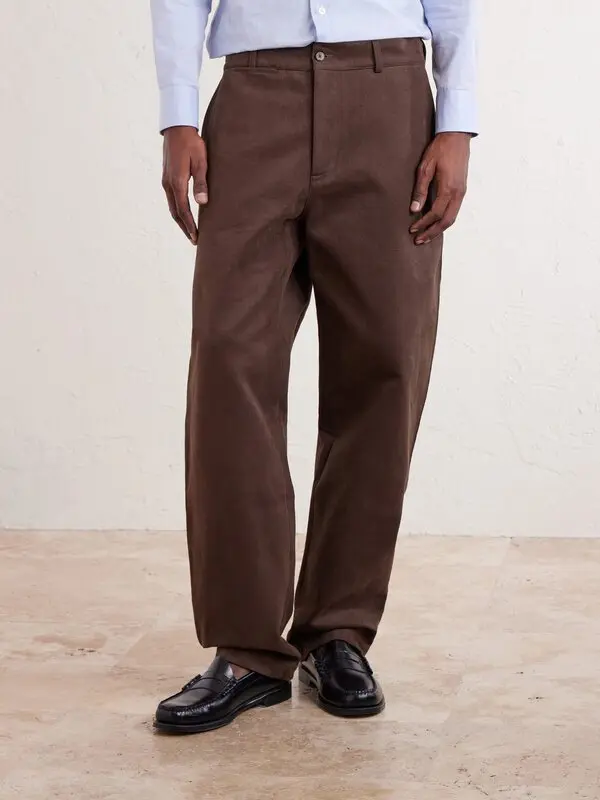 De Bonne Facture Straight-leg Cotton-twill Trousers