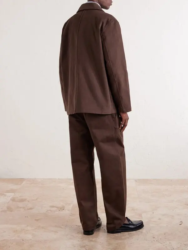 De Bonne Facture Straight-leg Cotton-twill Trousers