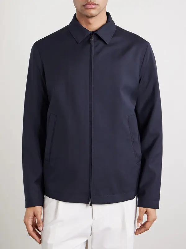 Canali Super 120s Wool Jacket - Blue