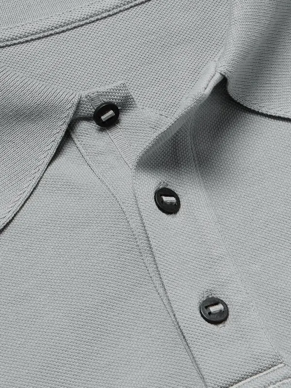 Canada Goose Beckley Logo-appliquéd Paneled Cotton-piqué Polo Shirt - Gray