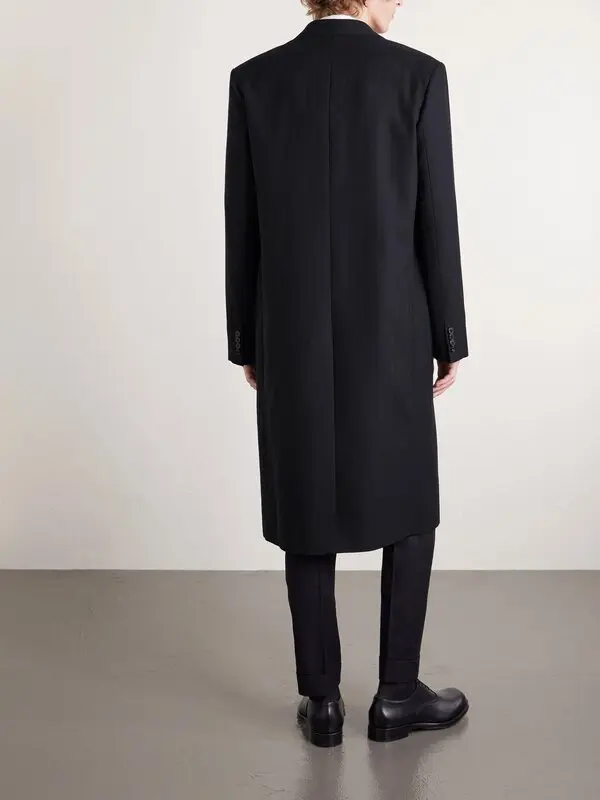 Dries Van Noten Double-breasted Herringbone Coat