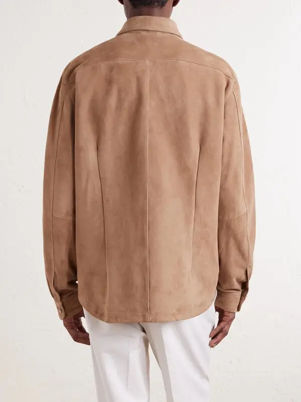 Boglioli Suede Overshirt - Neutrals