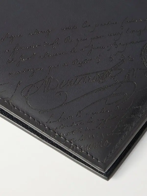 Berluti Makore Slim Scritto Venezia Leather Billfold Wallet