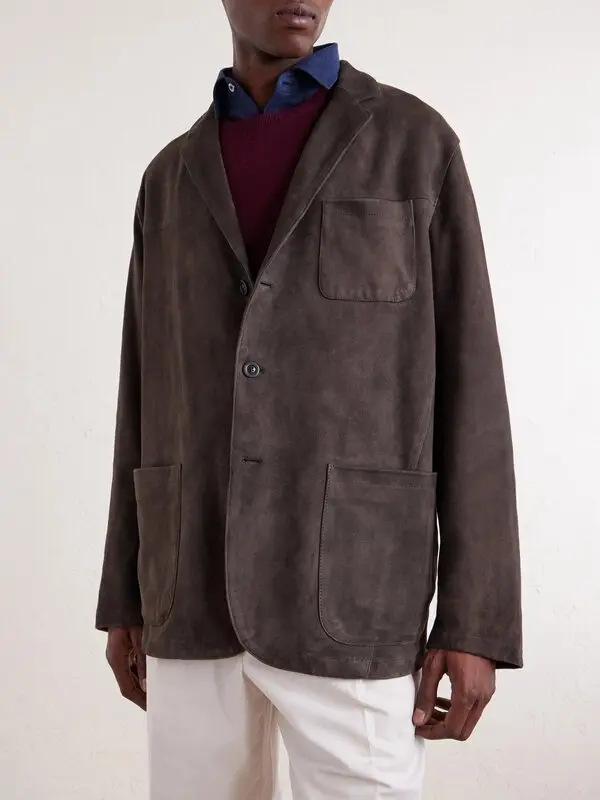 Boglioli Suede Button-down Jacket