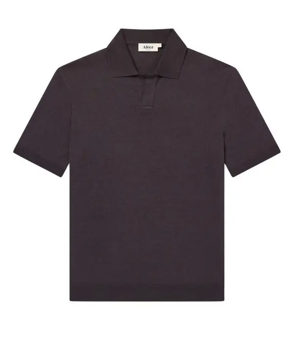 Altea Pierre Lyocell And Cotton-blend Polo Shirt - Brown