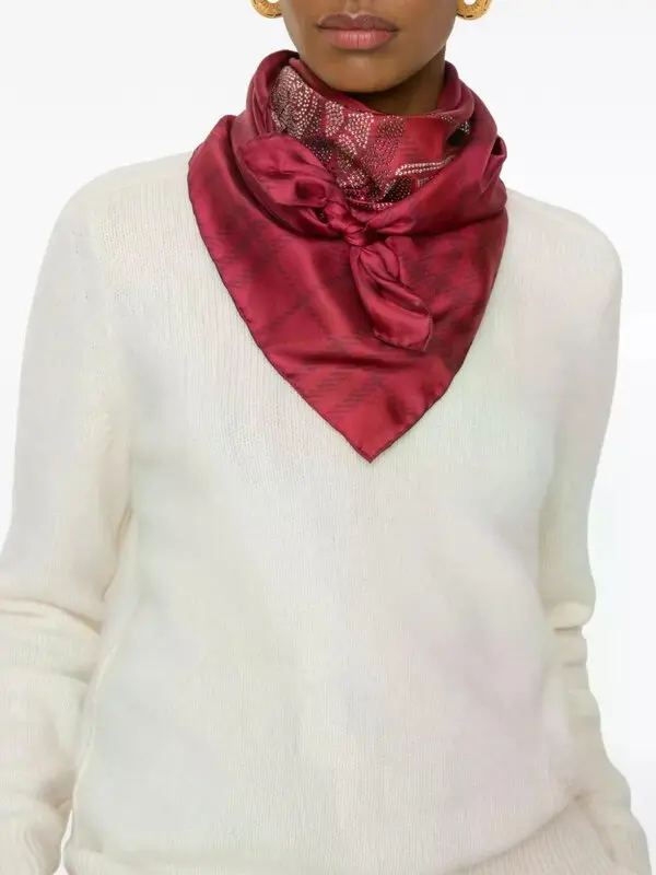 Burberry Checked Silk Scarf
